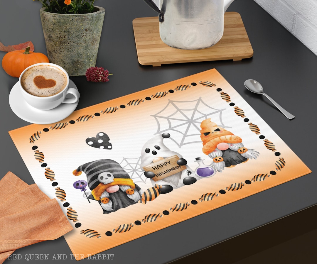 Halloween Gnome Placemats | Halloween Unique Fall Home Decor | Fun ...
