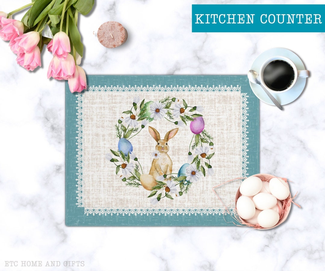 Easter Placemats | Easter Bunny Décor | Pastel Easter Egg Table Linen ...