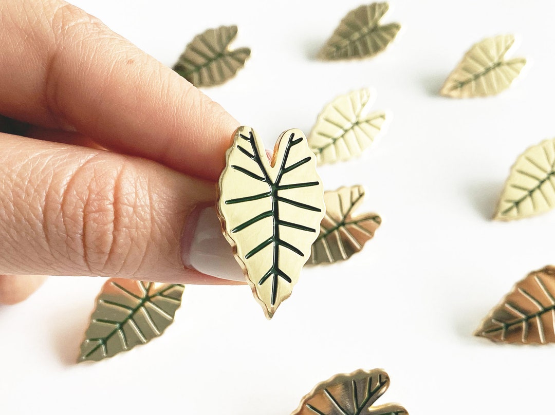 Alocasia Leaf Pin Lapel Pins And Accessories For Plant Lover Etsy