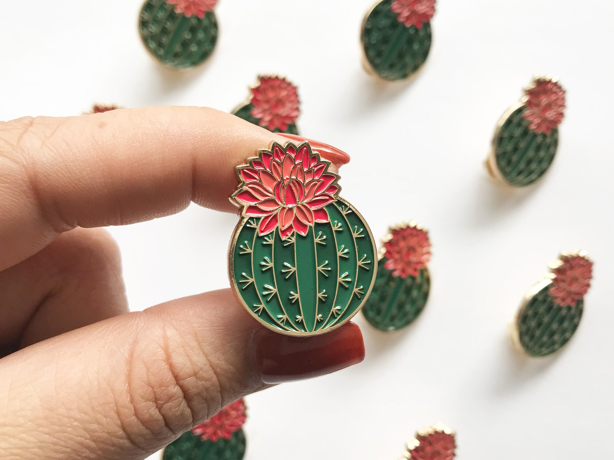 Julia Blooming Cactus Enamel Pin Cute Cactus Enamel Pin | Etsy
