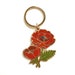 Isabelle Poppy Flower Keychain Keychain Cute Flower Keychain - Etsy