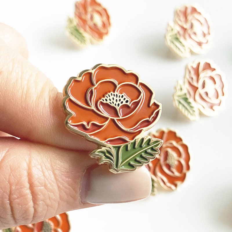 Poppy Lapel Pin - Etsy