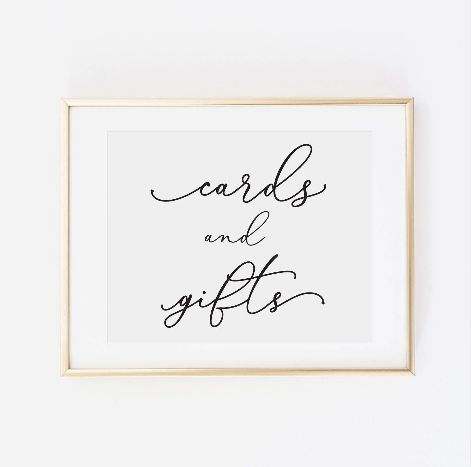 Modern Calligraphy Cards and Gifts Printable Wedding Sign | Etsy