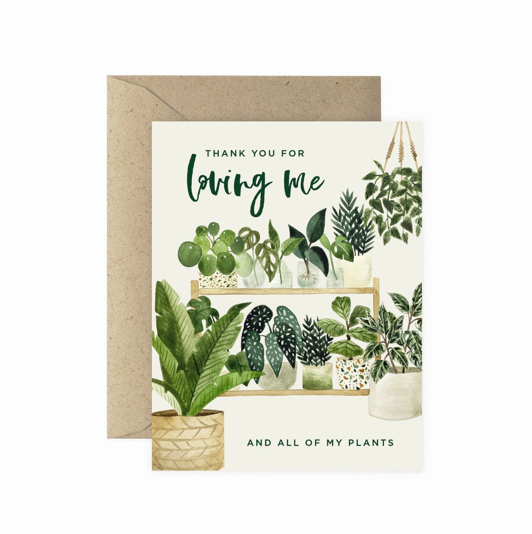Love Me Greeting Card | Love Plant Card | Love Greeting Card | Funny ...