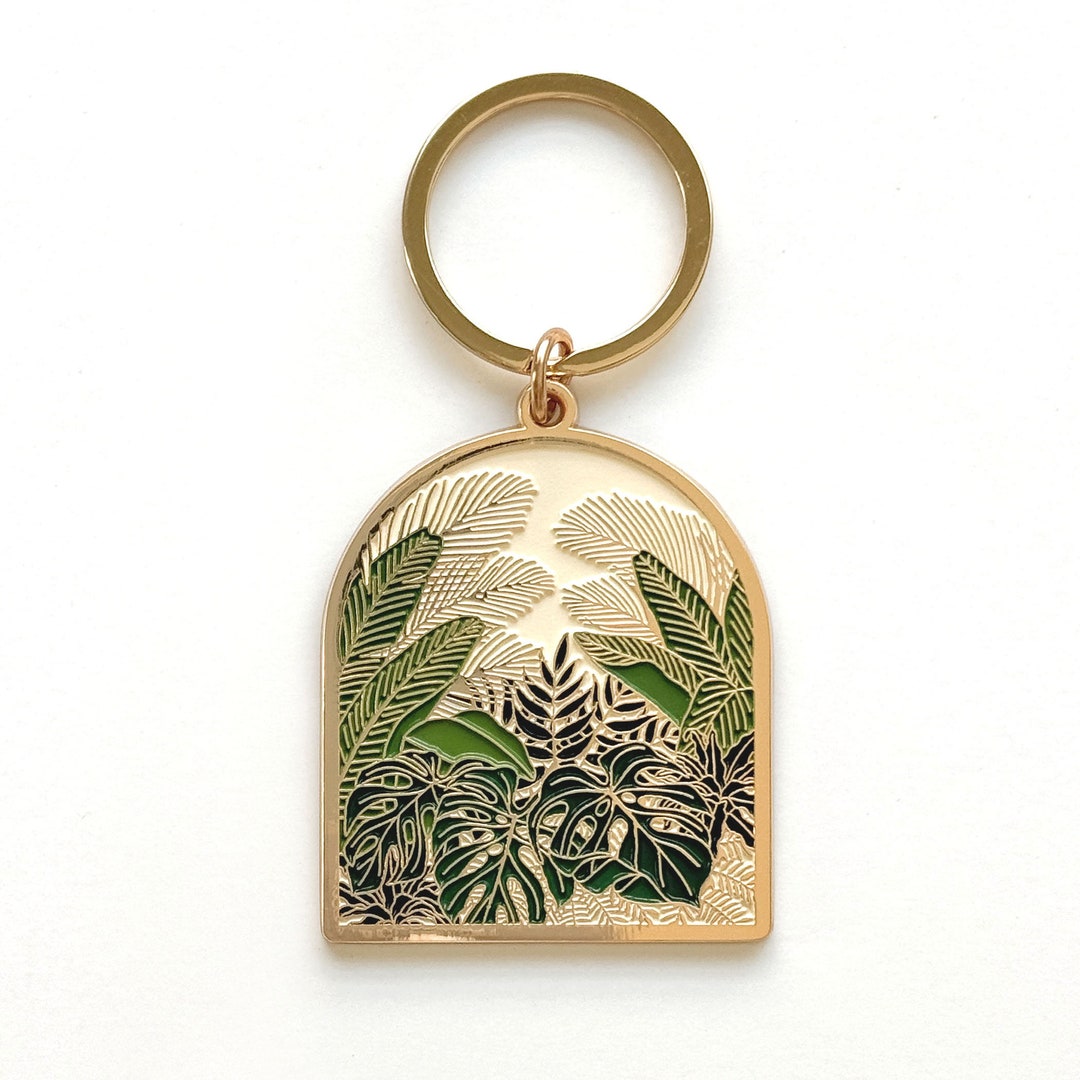 Tropical Conservatory Arch Keychain | Plant Keychain | Key Ring | Gift ...