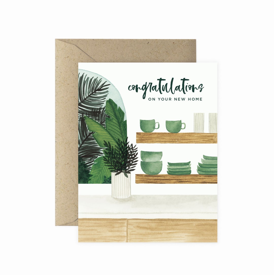 Congrats New Home Greeting Card | Plant Lady Card | Plant Card ...