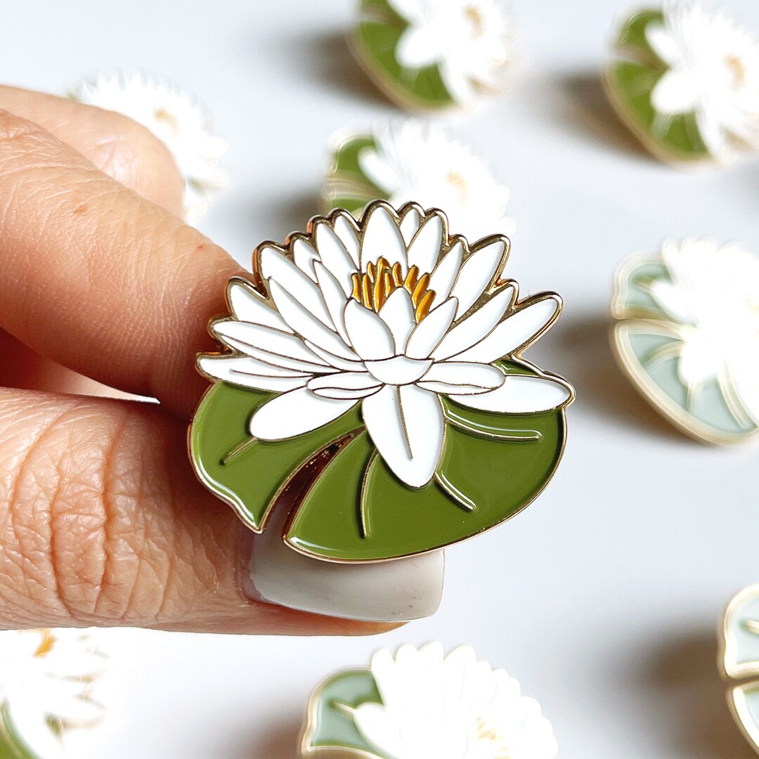 Lillian Water Lily Enamel Pin | Lapel Pins & Accessories for Plant ...