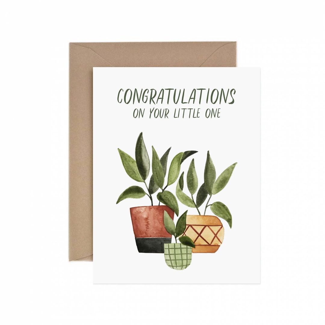 Little One Congratulations Greeting Card New Baby Greeting - Etsy