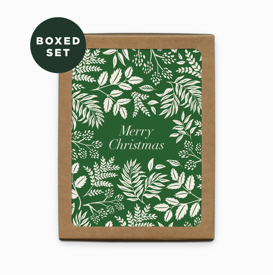 Christmas Vines Card Set | Hand-painted Holiday Greetings (set of 6) - Etsy