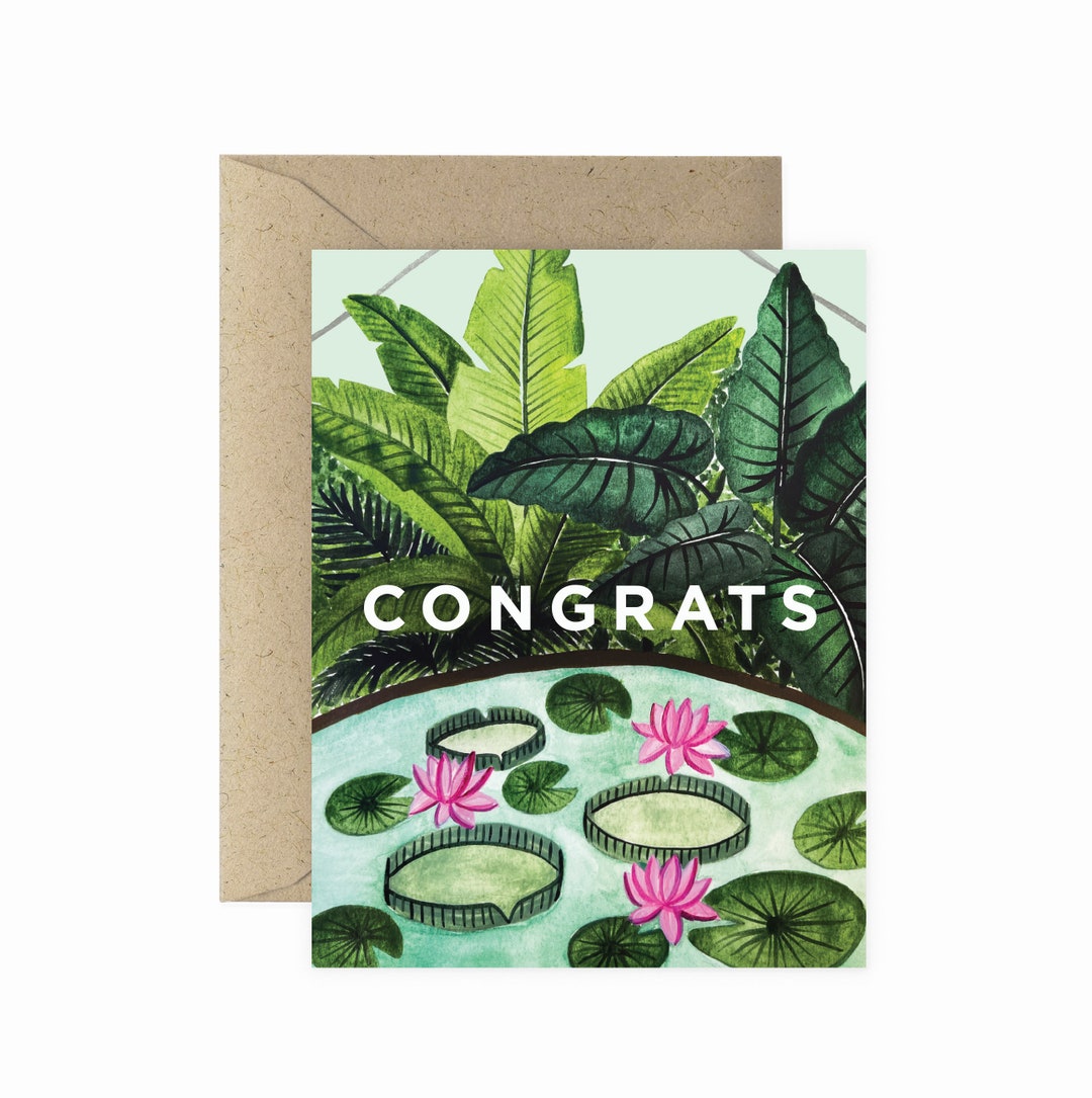 Congrats Conservatory Greeting Card | Plant Lady Card | Plant Card ...