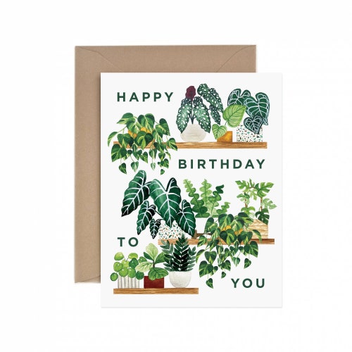 Plant Birthday Card - Etsy