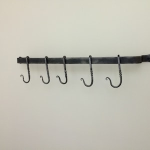 Pot Rack, Simple Wrought Iron Pot Rack, Forged Pot Rack, Kitchen ...