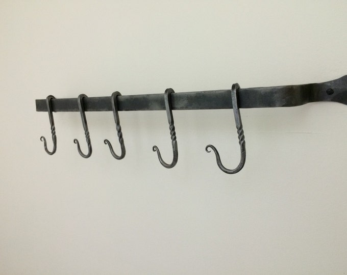 Pot Rack, Simple Wrought Iron Pot Rack, Forged Pot Rack, Kitchen ...