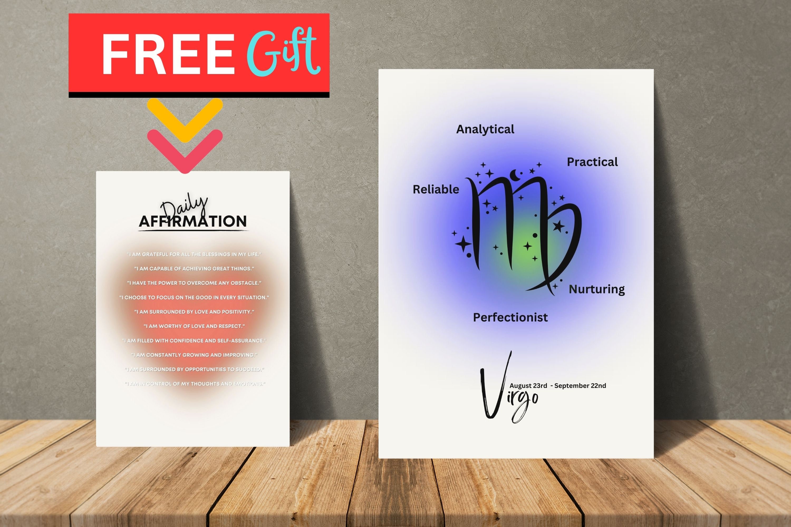 VIRGO SIGN PRINTABLE Wall Art, Zodiac Sign,virgo Sign, Zodiac Prints ...