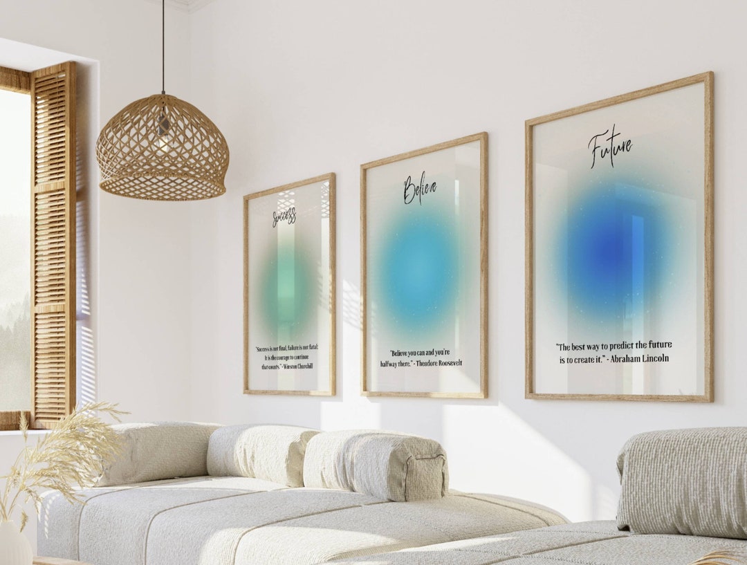 Aura Poster Set of 3, Aura Print, SPIRITUAL, Spiritual Wall Art ...