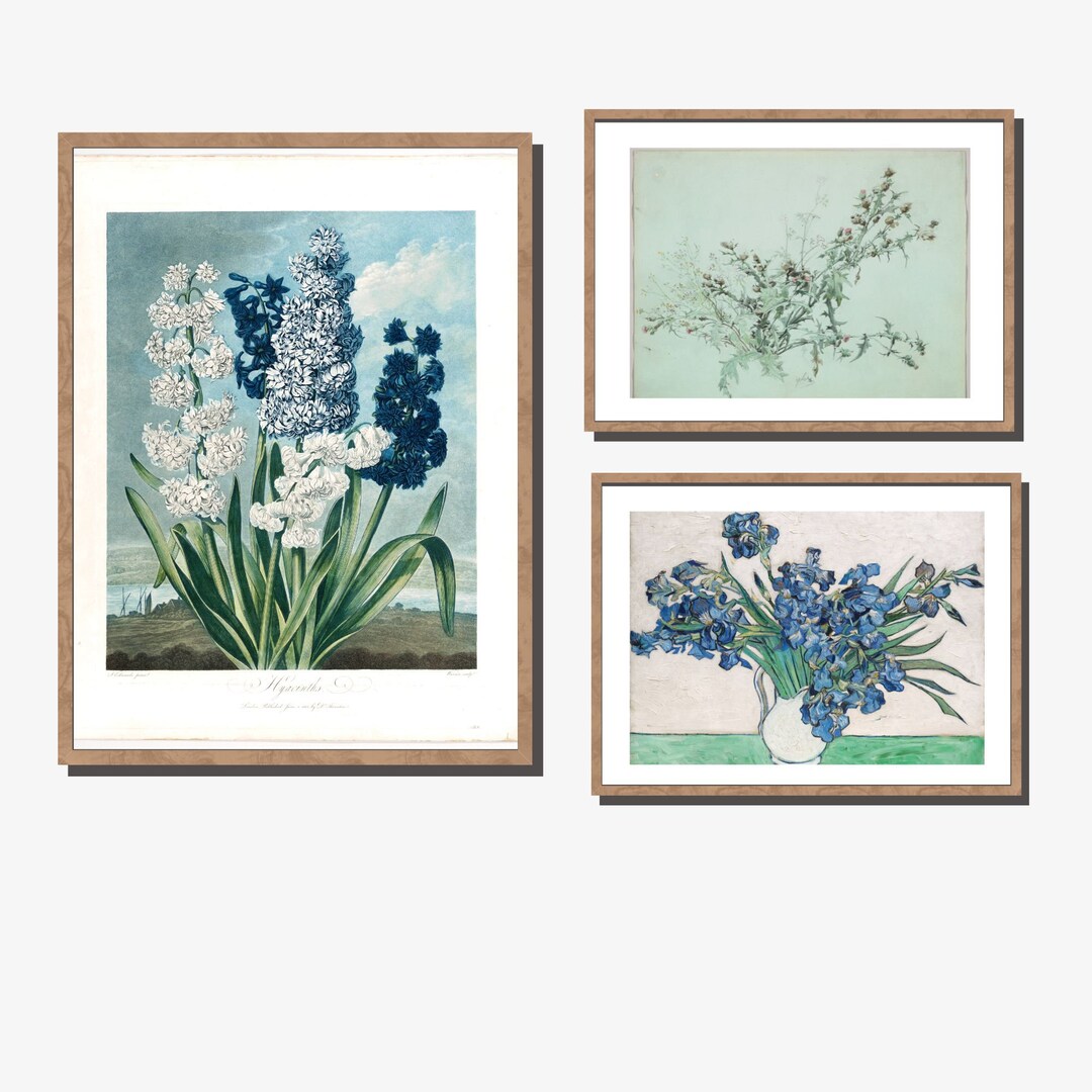 Vintage Rustic Flower Print Decor, Neutral Botanical Flower Poster ...