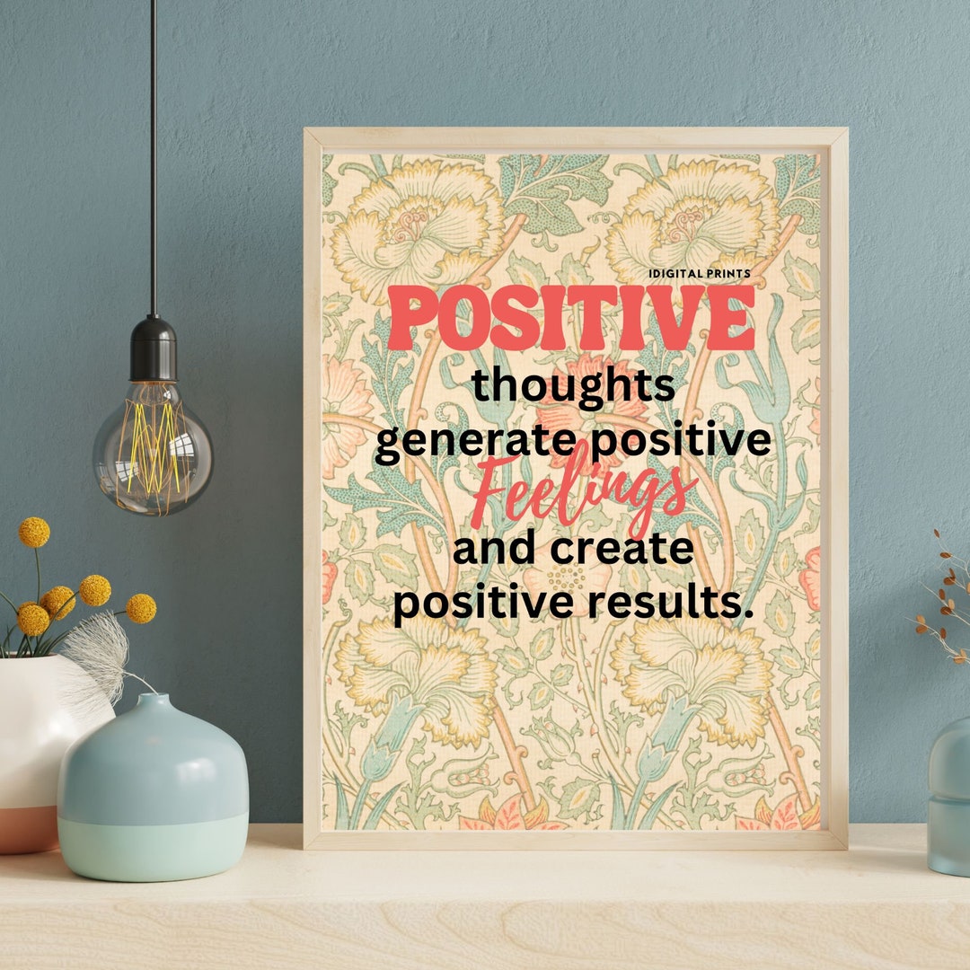 PRINTABLE Motivation Positive Thinking Quotes, Attitude Mindset Poster ...