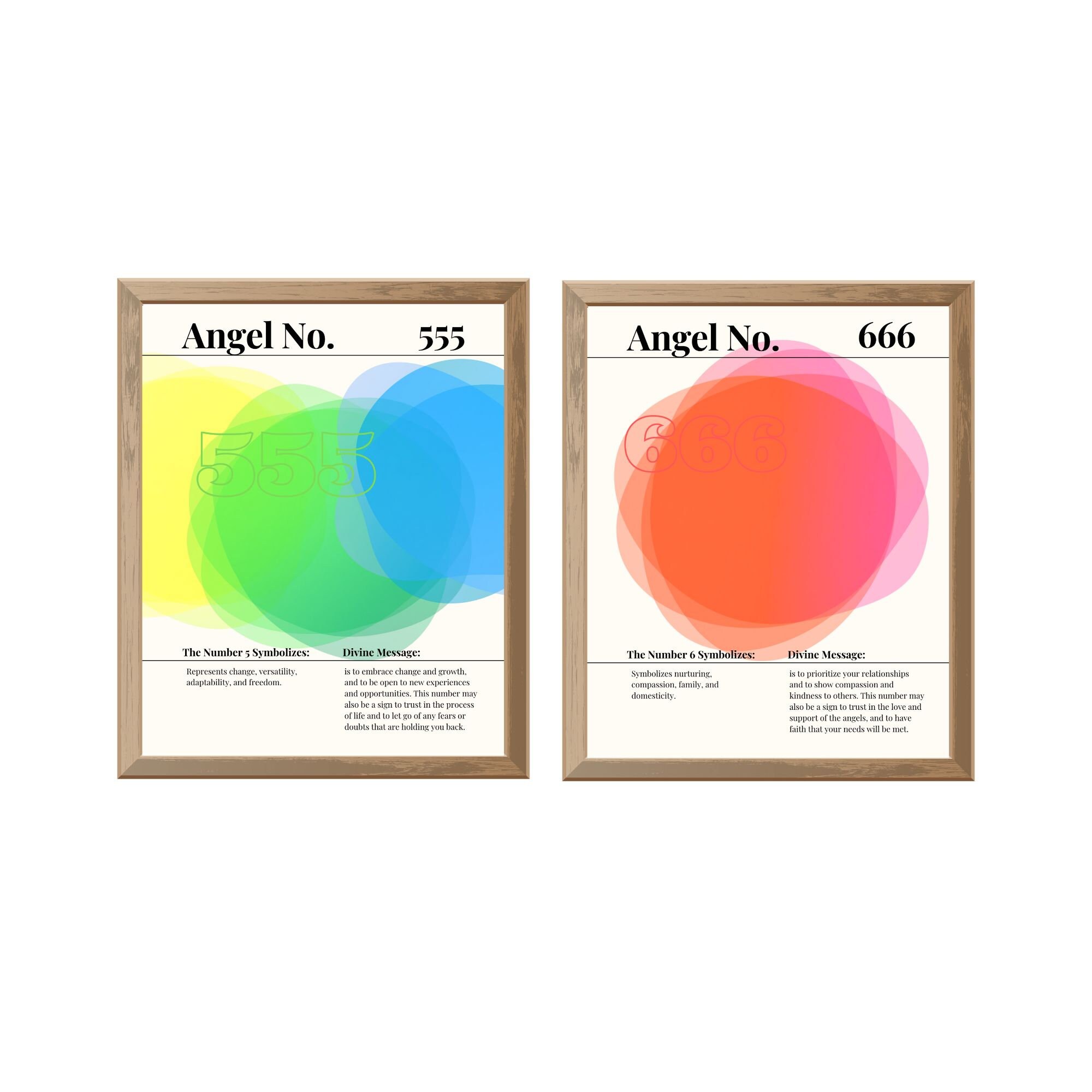 Aura Poster SET OF 9 Abstract Angel Number Print Set, Spiritual Wall ...