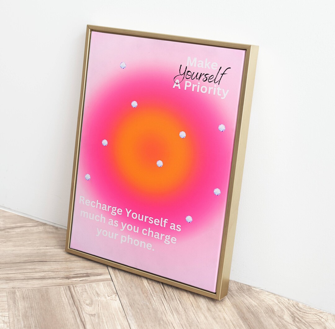 Pink Gradient Aura Posters, Self Care Wallpaper Aesthetic, Self ...