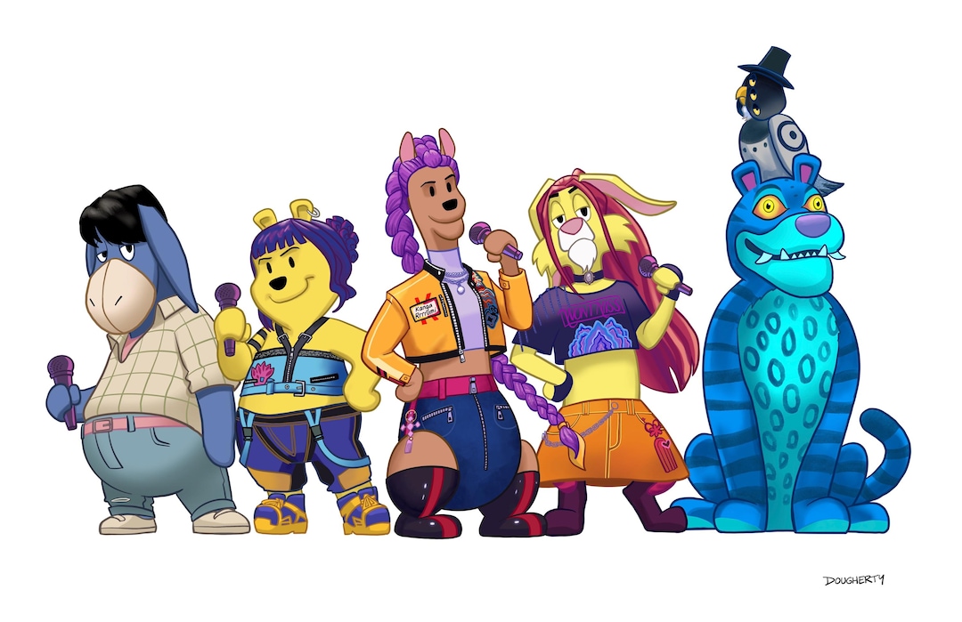 Mashup Art Print: Winnie the Pooh K-pop Demon Hunters - 11x17" Archival ...