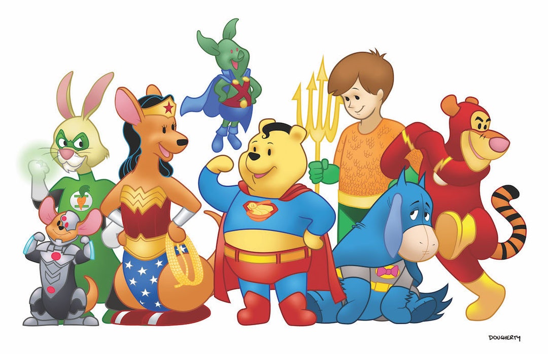 Mashup Superheroes 11x17 Art Print - Etsy