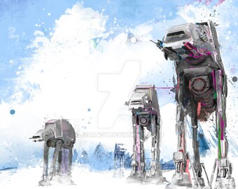 AT-ST Forgotten Monument MUSEUM Quality Abstract Art Canvas | Etsy