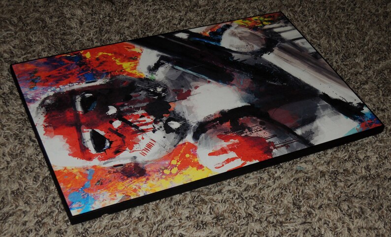 Bounty Hunter Boba WOOD Art Panel 11x17 Abstract Art - Etsy