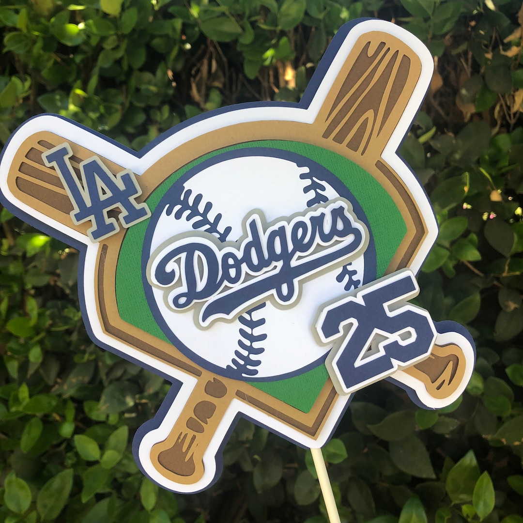 Dodger Baseball Cake Topper - Etsy