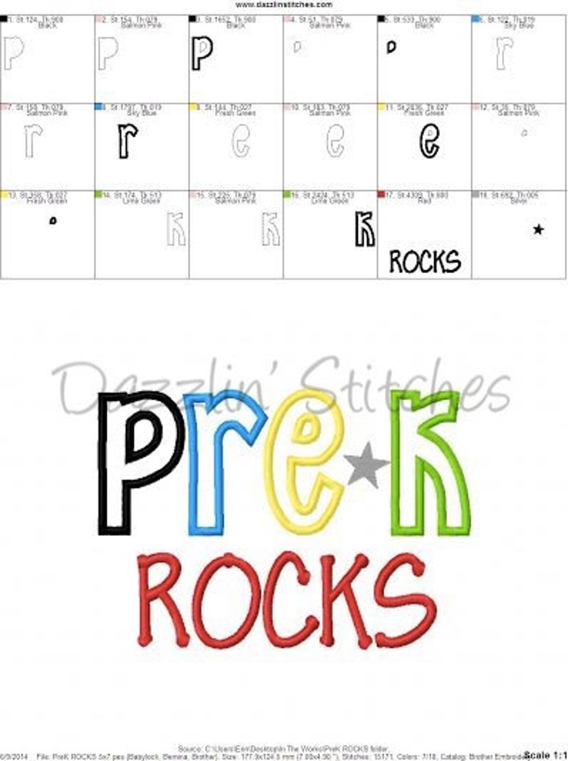 School Class of Design Embroidery Design Digital Design Pre K | Etsy