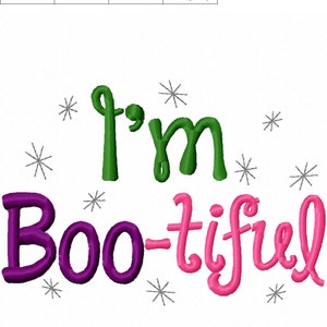 Halloween Embroidery Design I'm Boo-tiful Embroidery Design Digital ...