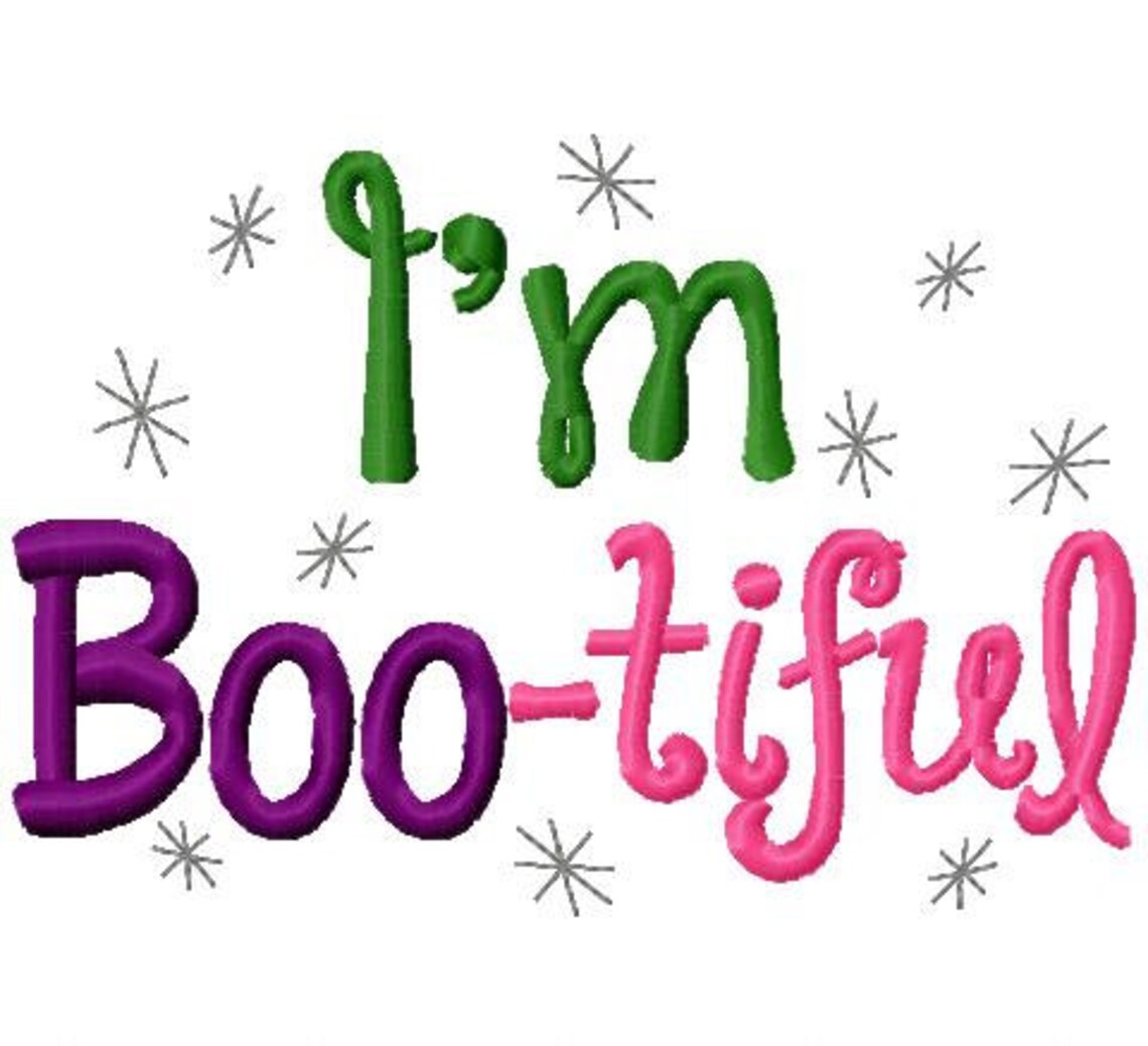 Halloween Embroidery Design I'm Boo-tiful Embroidery Design Digital ...