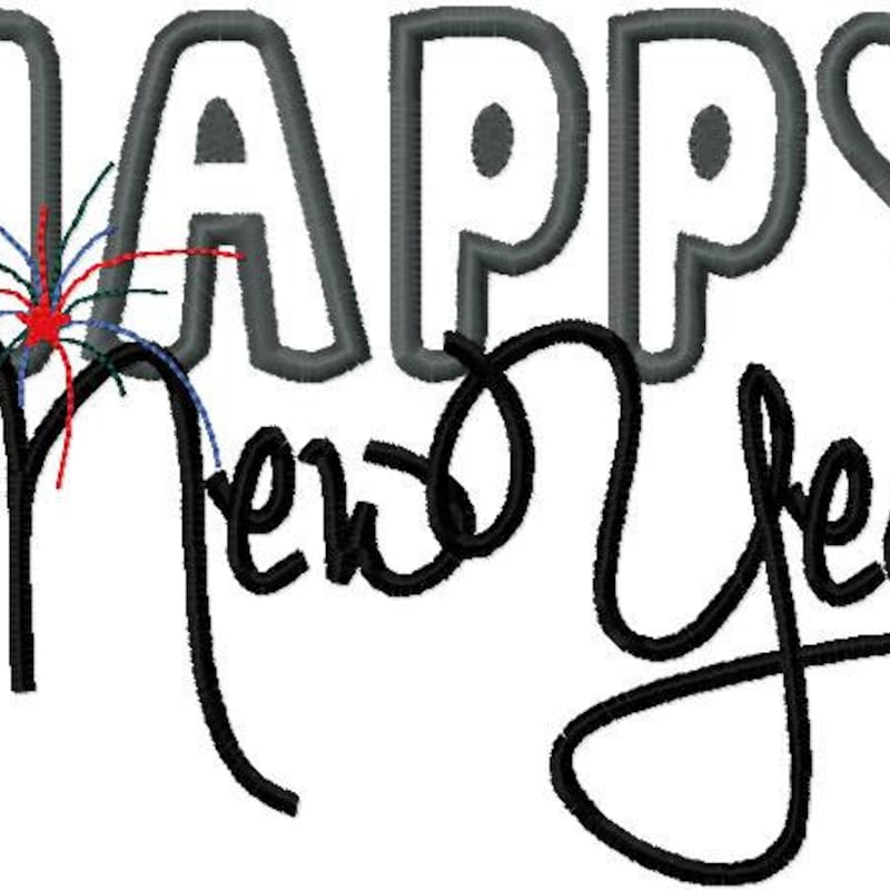New Year Embroidery - Etsy