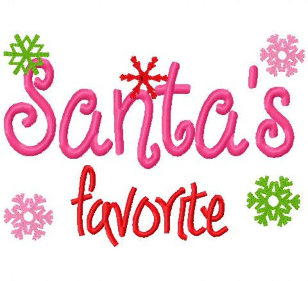 Christmas Embroidery Design Santa's Favorite Christmas Digital Instant ...