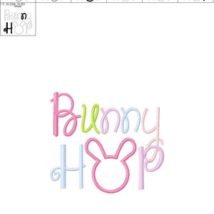 Easter Spring Bunny Bop Embroidery Applique Design Digital Instant ...