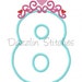 Princess Crown Appliqued Number Set 1-9 Embroidery Design Digital ...