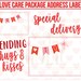 Sending You Love Care Package Printables & Address Label | Etsy
