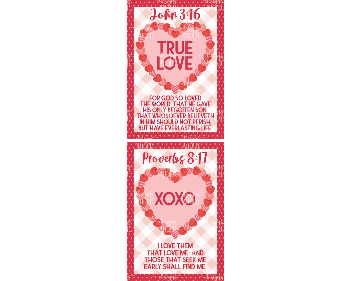 Scripture Valentine's Day Cards Scripture Valentine Gift - Etsy
