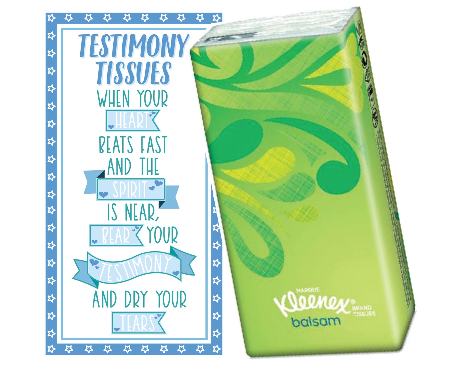 Testimony Tissue Printables - LDS Gift Printables - Tissue Gift Tags - Etsy