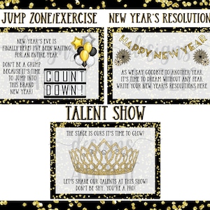 New Years Eve Countdown Time and Activity Cards - New Years Eve ...