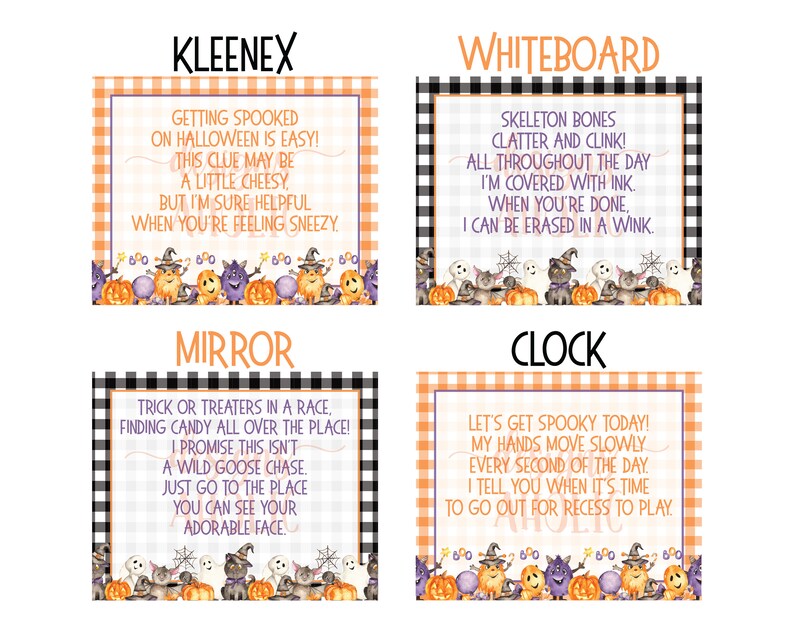 Classroom Halloween Treasure Hunt - School Halloween Treasure Hunt ...