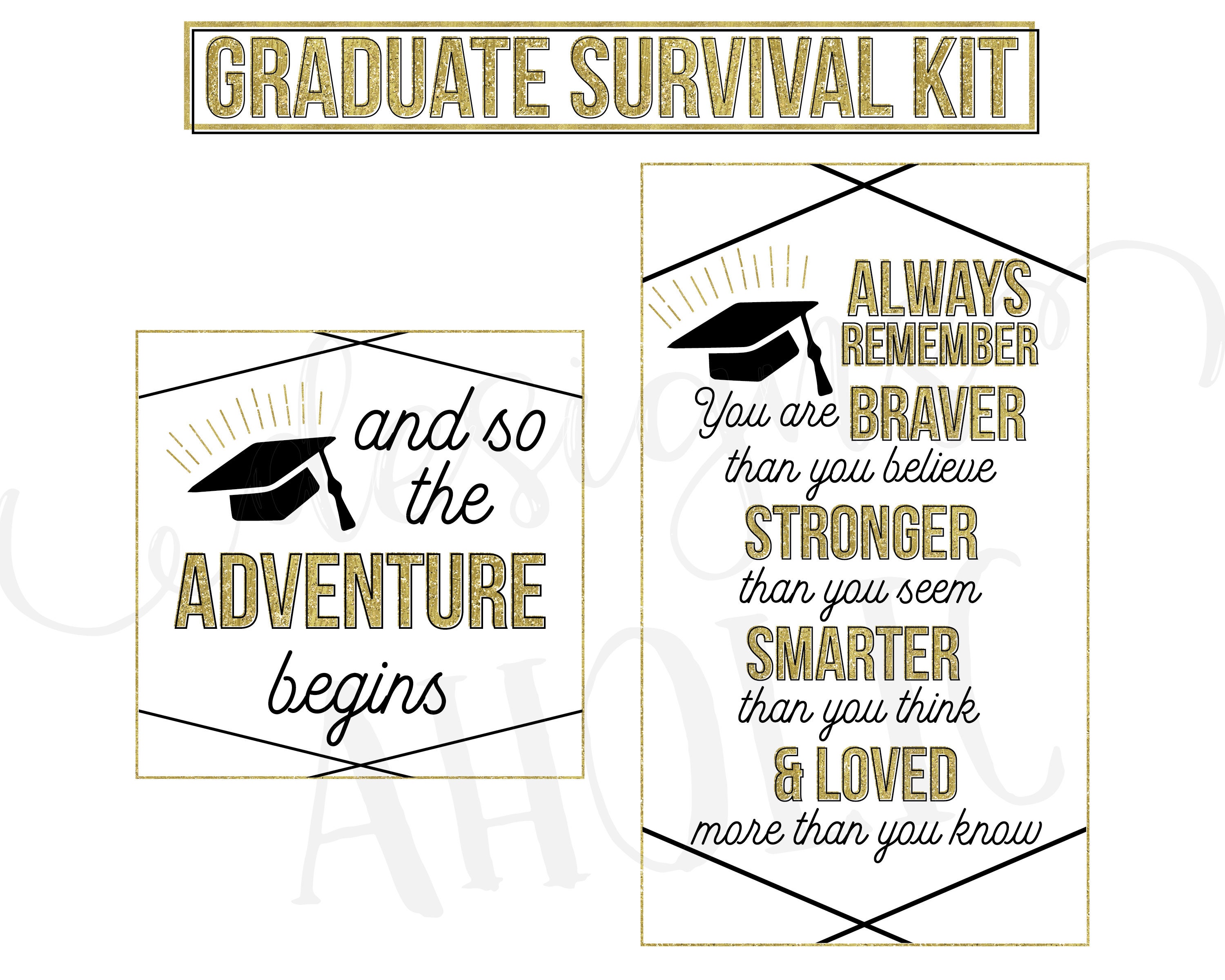 Graduation Survival Kit - Graduation Gift Package - Graduation Gift ...