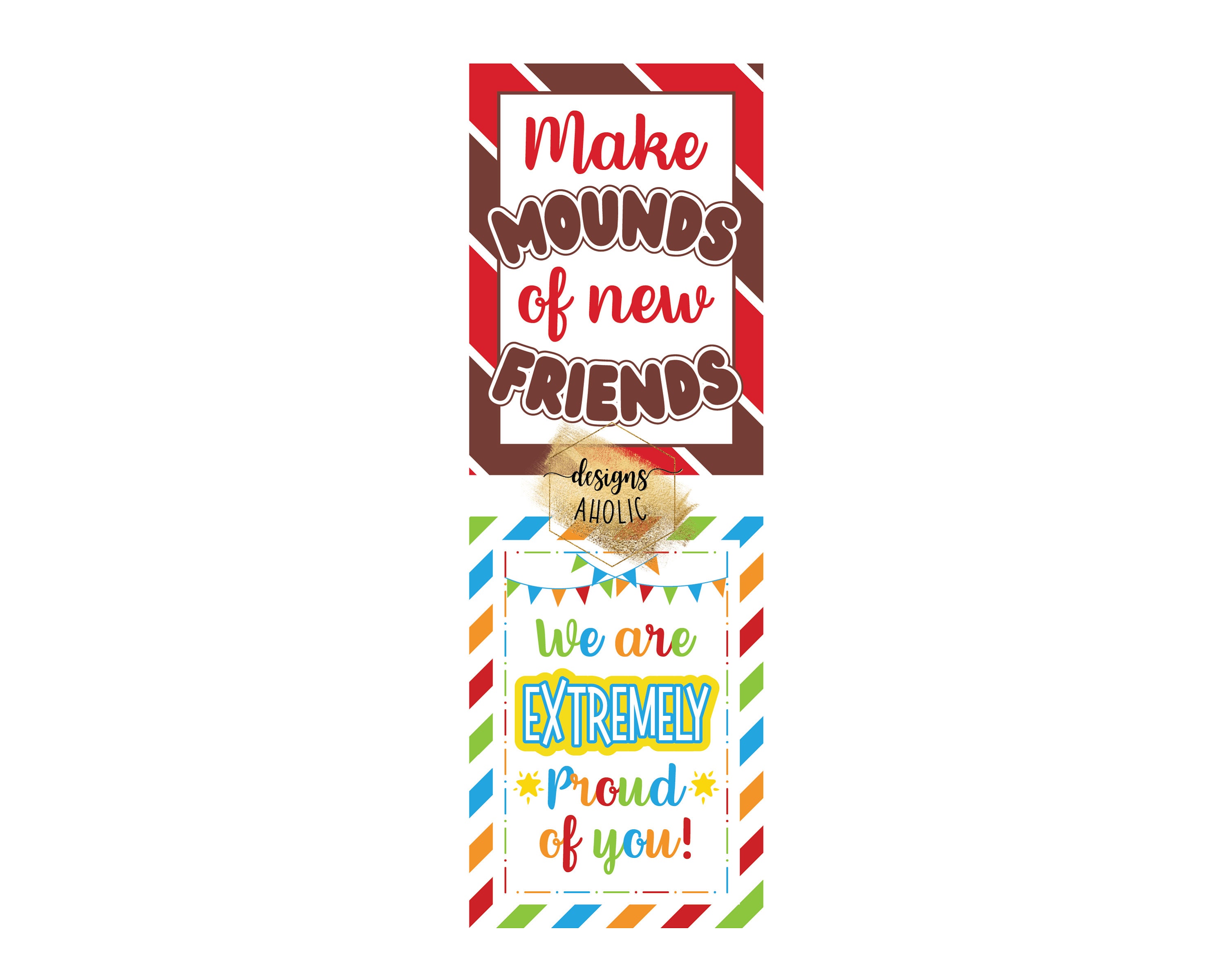 Student Candy Gift Tag Printables - College Care Package Gift Tags ...