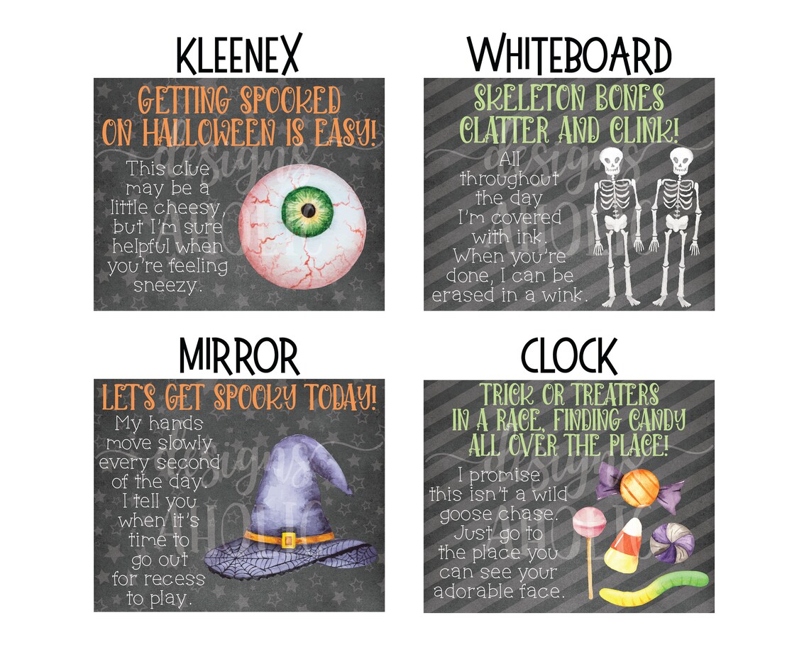 Classroom Halloween Treasure Hunt School Halloween Treasure - Etsy