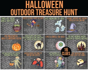 Indoor Halloween Scavenger Hunt Riddles - Etsy