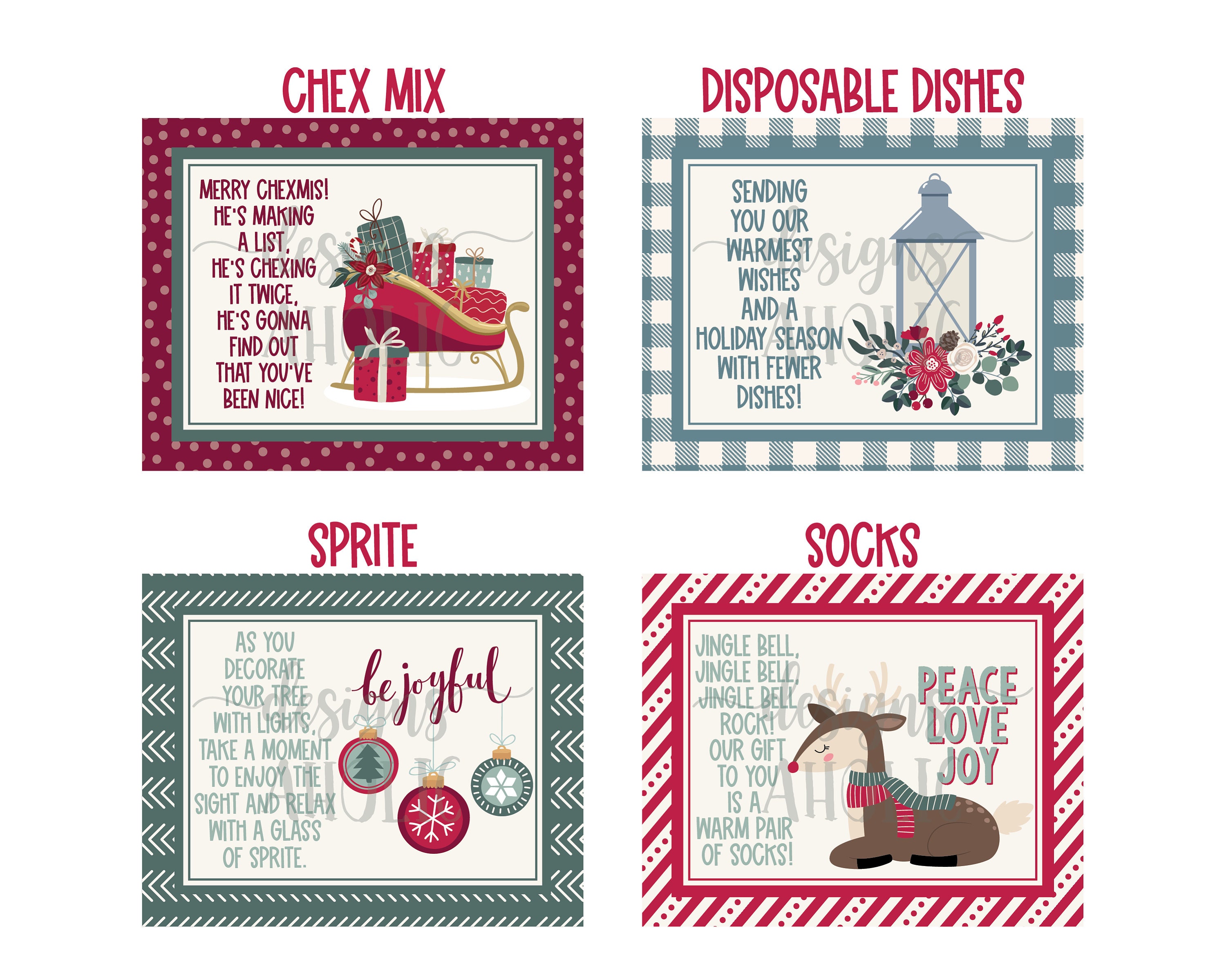 12 Days of Christmas Gift Tags - Printable 12 Days of Christmas Gifts ...