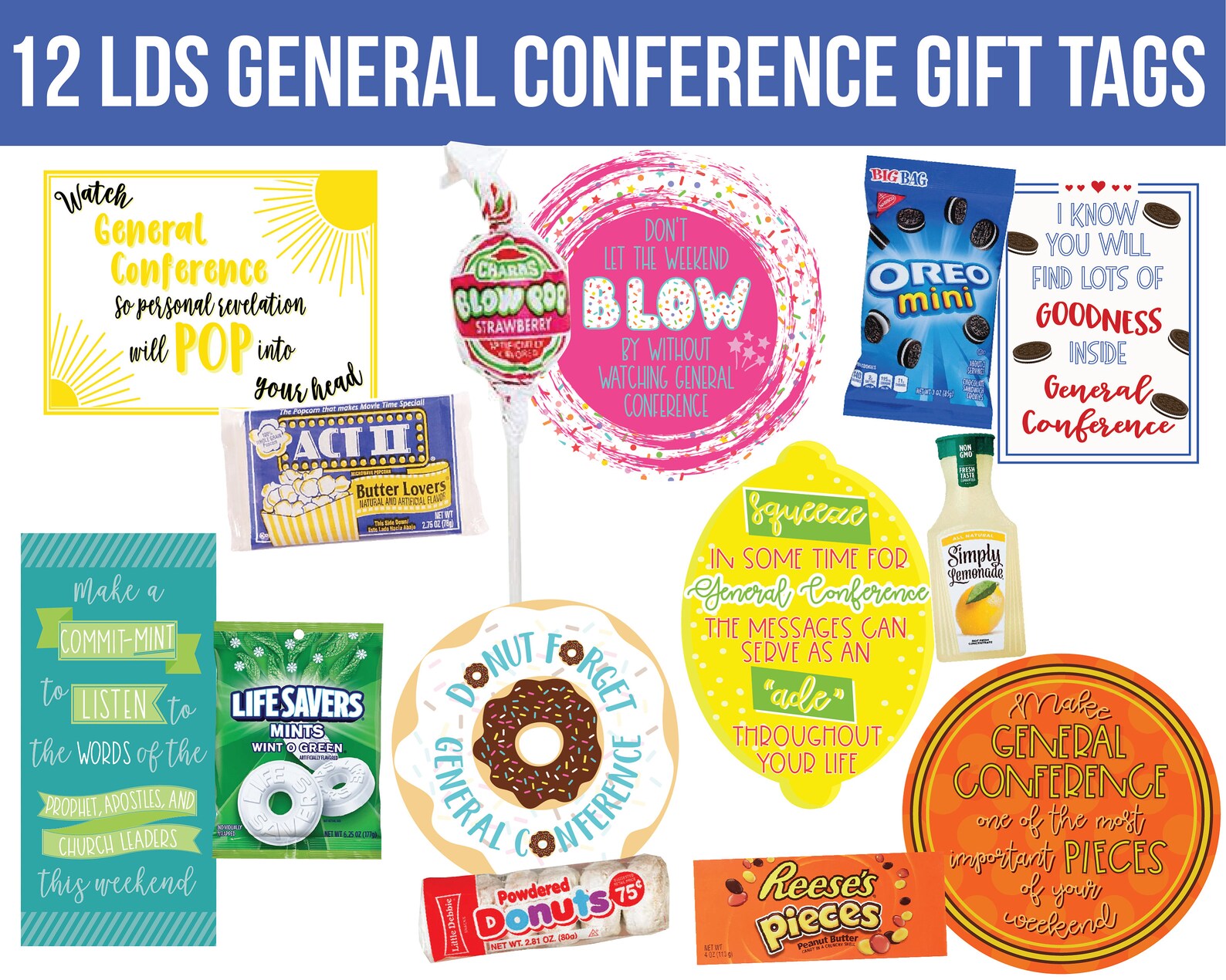 12 LDS General Conference Gift Tags 12 LDS General - Etsy