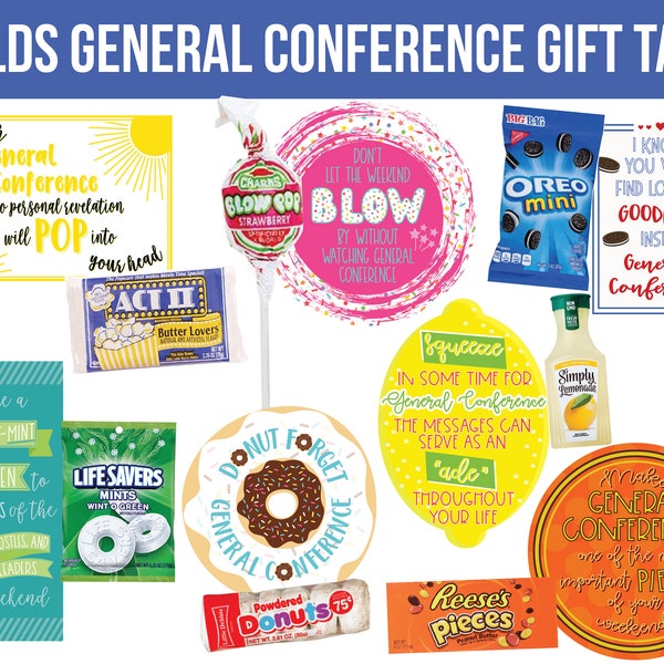General Conference Treat Tag - Etsy
