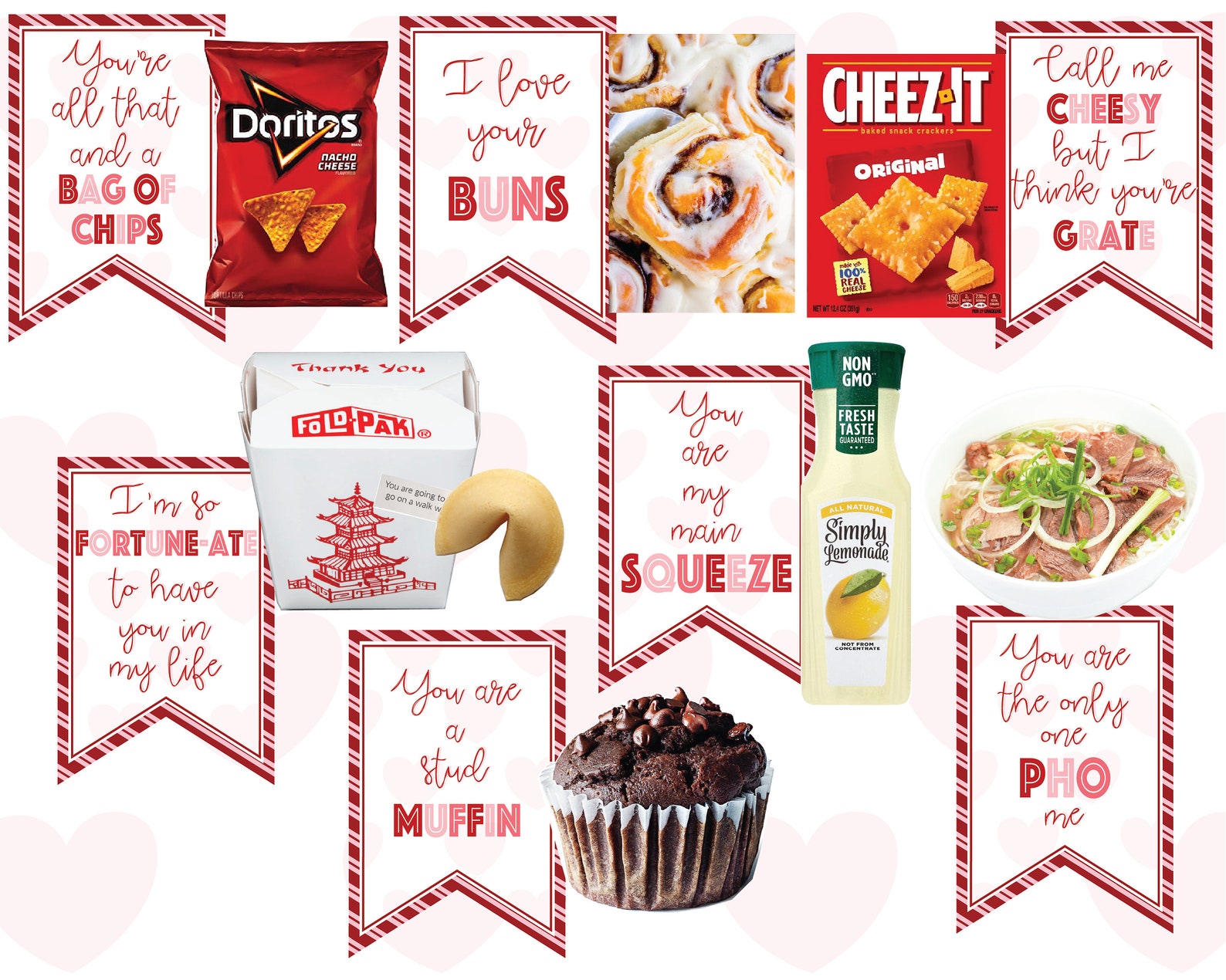 52 Love Gift Tag Bundle - 14 Days of Valentines Day - Candy Love Gift ...