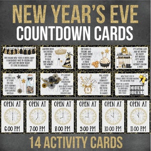 New Years Eve Countdown Time and Activity Cards New Years Eve Countdown ...