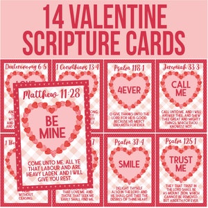 God's Love Bible Verse Note Cards Printable Scripture Valentines Cute ...